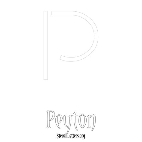 Peyton Free Printable Name Stencils With 6 Unique Typography Styles And