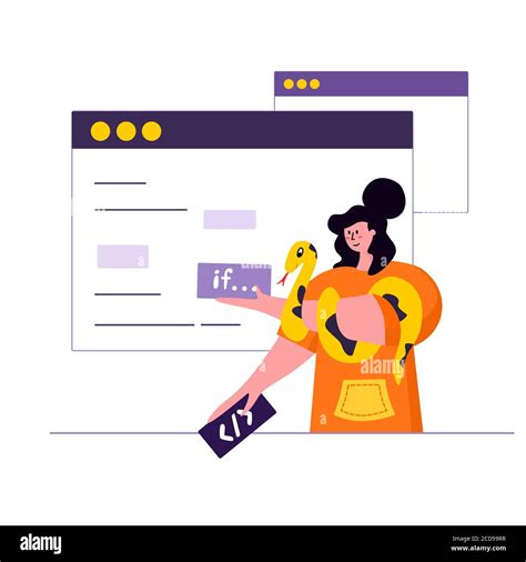 Python Code Language Sign Programming Coding And Developing Concept Stock Vector Image Art