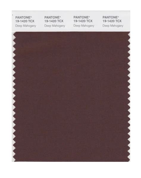Deep Mahogany Pantone 19 1420 Tcx Brown Color Guide And Cotton Swatch
