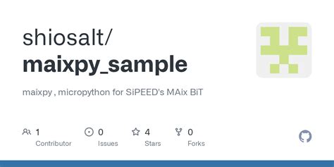 GitHub Shiosalt Maixpy Sample Maixpy Micropython For SiPEED S MAix BiT