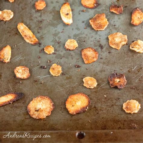 Spicy Oven Fried Parsnip Chips