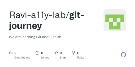Git Journeymyfolder At Main · Ravi A11y Labgit Journey · Github