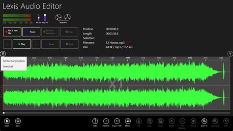 Trim A Sound File Windows Lexis Audio Editor