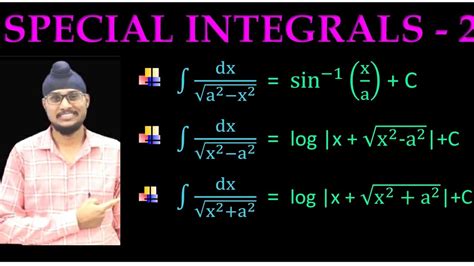 7 Indefinite Integrals Some Special Integrals 2 Youtube