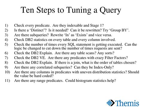 PPT Top 25 DB2 SQL Tuning Tips For Developers PowerPoint Presentation ID 879952