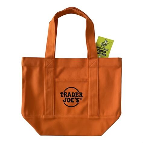 Bags Trader Joes Mini Orange Canvas Tote Lunch Bag Poshmark