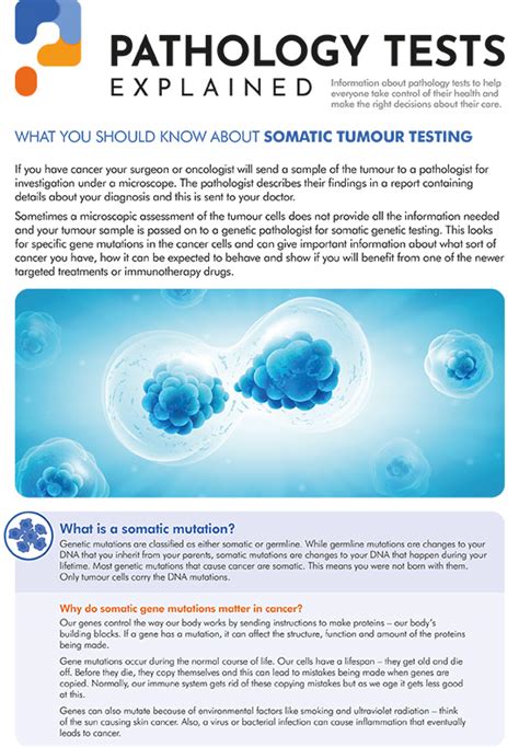 Pathology Tests Explained Patient Information Sheets