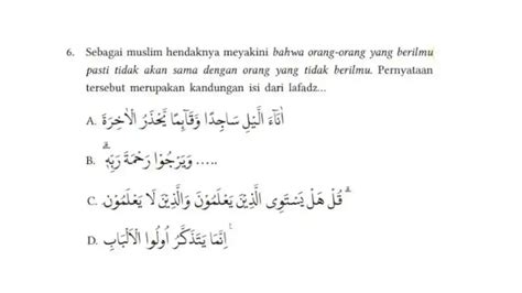 Kunci Jawaban Pai Kelas 9 Halaman 23 24 Orang Orang Yang Berilmu Pasti