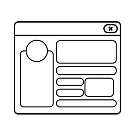 premium vector web page template isolated icon vector illustration