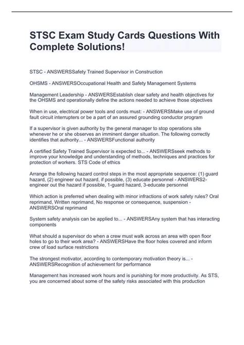 Stsc Exam Bundled Complete Package 2024 Questions And Answers 100 Correct Stuvia Us