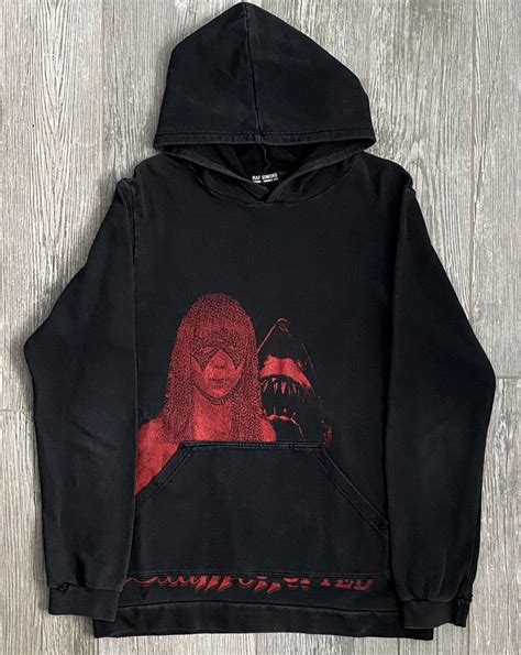 Raf Simons Ss2003 Raf Simons Consumed Red Penelope Shark Archive Hoodie