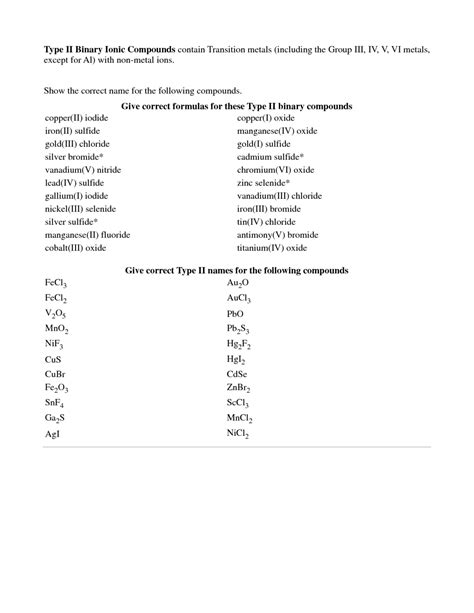 Mixed Ionic Covalent Compound Naming And Formula Writing Worksheet CompoundWorksheets Com