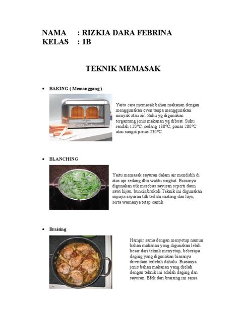 Teknik Dasar Memasak Beragam Metode Pdf