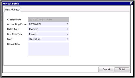 Create New Ar Batch Avionte Classic