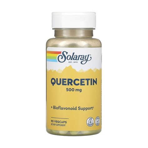 Диетическая добавка в капсулах Solaray Quercetin Кверцетин, 500 мг, 90 ...