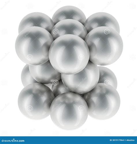 Hcp Atoms Package Crystal Lattice Structure 3d Rendering Stock Illustration Illustration Of
