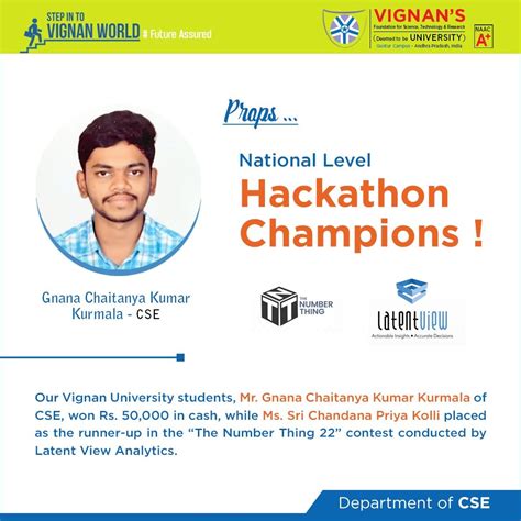 vignan s university on linkedin analytics champions vignan