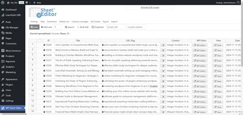 LearnDash How To Bulk Edit Courses Access Mode WP Sheet Editor