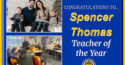 Spencer Thomas Named Tuhs Teacher Of The Year News