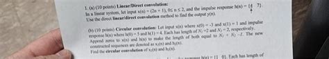 Solved A Points Linear Direct Convolution In A Chegg