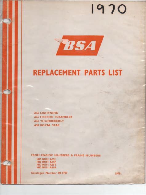 1970 Bsa A65 650cc Lightning Firebird Scrambler Thunderbolt Royal