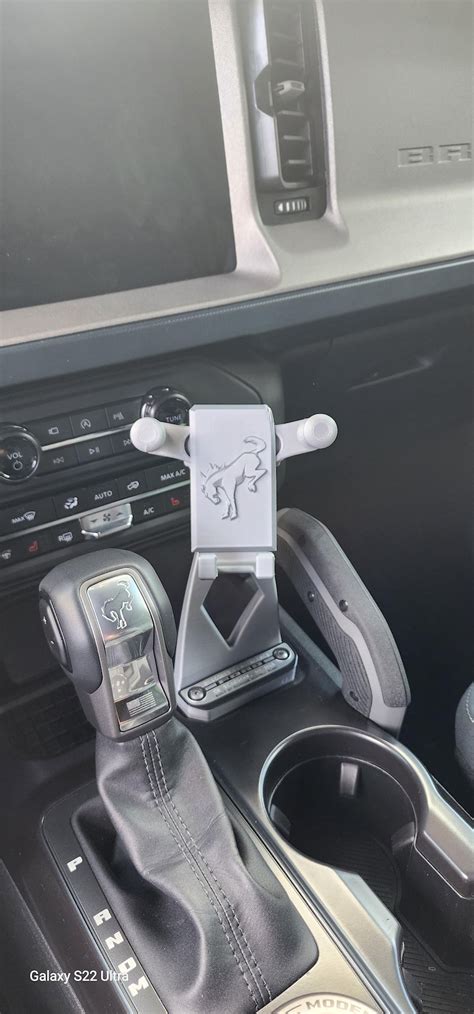 Ford Bronco Phone Mount 3d Printed 2021 2025 Automatic Transmission