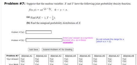 Solved Problem Suppose That The Random Variables X And Chegg