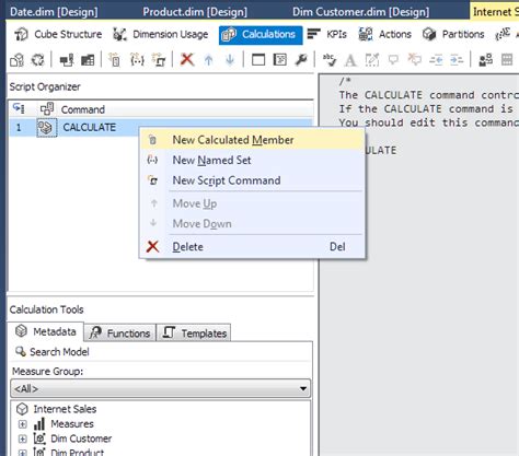 How To Create Intermediate Measures In Analysis Services Ssas