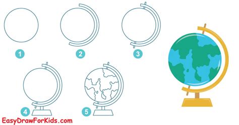 How To Draw A Globe 2 Ways With Pictures