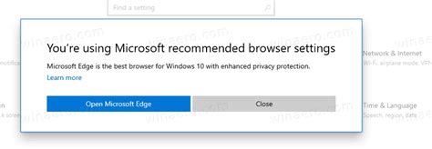 Windows Now Promotes Microsoft Edge In The Settings Header