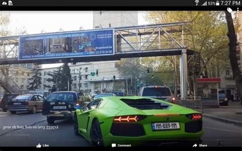 ბექრაუნდი თბილისში პირველი ლამბორჯინი გამოჩნდა