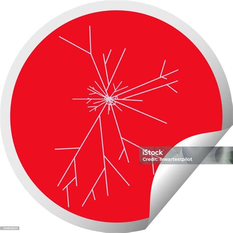 금이 간 스크린 그래픽 벡터 일러스트 레이 션 원형 스티커 0명에 대한 스톡 벡터 아트 및 기타 이미지 0명 금이 간 깨짐 Istock