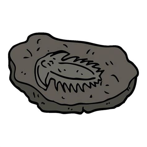 Hand Drawn Doodle Style Cartoon Ancient Fossil Drawing 55518416 Stock