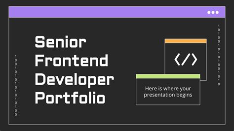 Senior Frontend Developer Portfolio Presentation