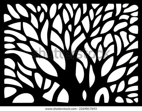 Tree Panel Vector Pattern Wall Design Stock Vector Royalty Free