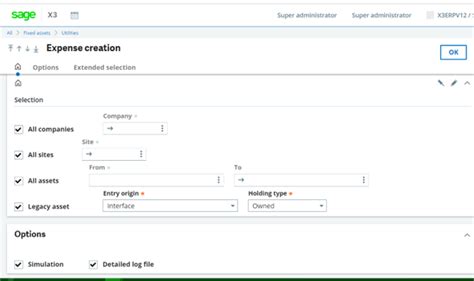 Expense Creation From Fixed Asset Sage X3 Support Insights Africa And Middle East Sage X3