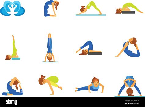 Yoga Icon Set Stock Vector Image And Art Alamy