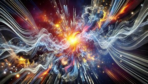 Swirling Light Waves And Dynamic Bursts Of Color Visualizing Energy