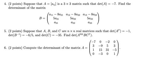 2 ﻿points ﻿suppose that a [aij] ﻿is a 3×3 ﻿matrix
