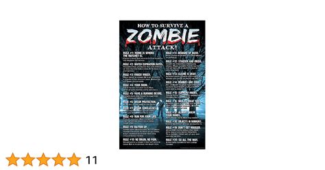Zombie Rules Poster Rule 1 Of The Workplace Never Go Full