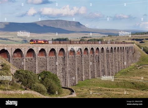 Db Cargo Ews Livery Class 66 Locomotive 66137 Crossing Ribblehead
