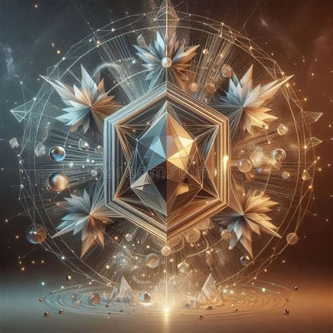 crystalline structures decor inspired by the geometric forms of stock