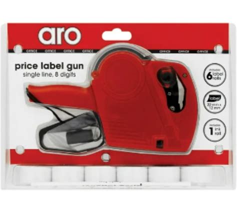 Aro Pricelabel Gun Red Label Stamping Machine Manual Makro