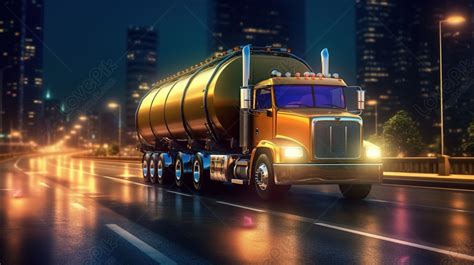 도로를 운전하는 대형 연료 트럭의 3d 렌더링 대형 트럭 배경 교통 도로 배경 트럭 배경 이미지 Hd 대형 트럭 교통 도로 트럭 배경 사진 무료 다운로드
