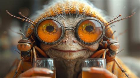 Funny Cartoon Character Cockroach 3d Illustration Stock Illustration