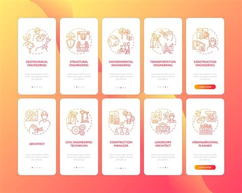 Premium Vector Adolescent Mental Health Red Gradient Onboarding Mobile App Screen Set