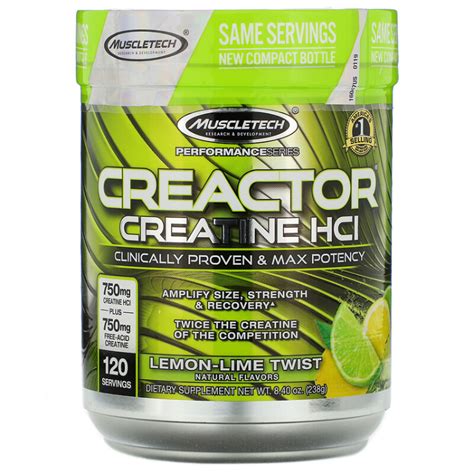 Muscletech Creactor Creatine Formula Lemon Lime Twist 1source