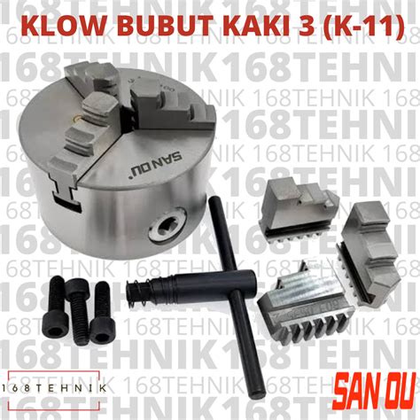 Chuck Bubut 4 Inchi 3 Jaw Catok Bubut 100mm Kaki 3 Claw Bubut 4 Klaw Bubut Klow Bubut