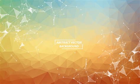 점과 선을 연결하는 추상 갈색 다각형 공간 배경 연결 구조 및 과학 배경 미래 Hud 디자인 0명에 대한 스톡 벡터 아트 및