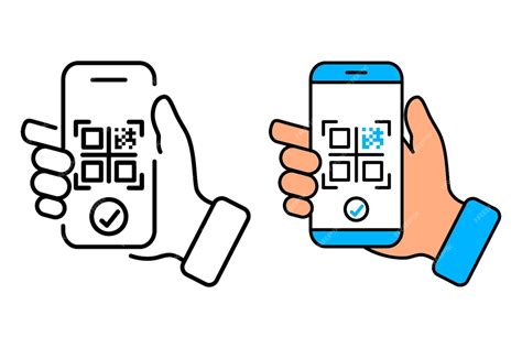 Сканирование Qr кода с помощью Qr кода мобильного смартфона для оплаты концепция безналичной